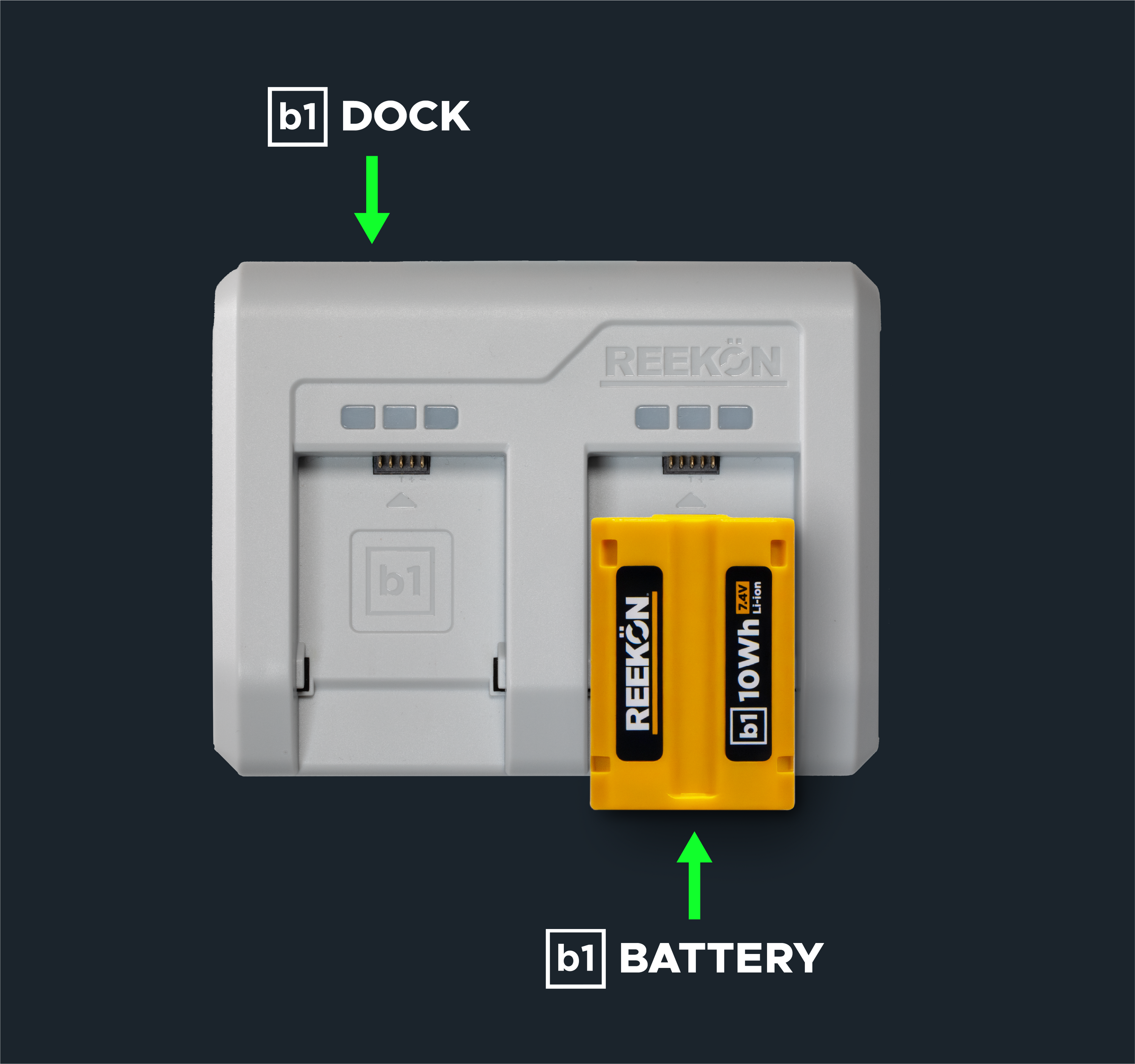 b1 Dock Dual Battery Charger — REEKON Tools